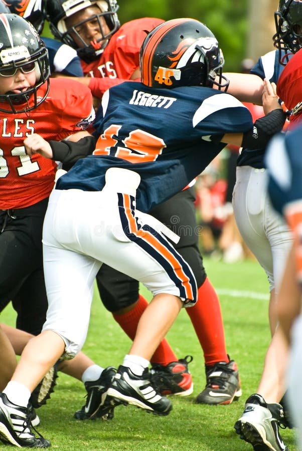 Little League Football Scrimmage Line Editorial Stock Photo - Image of ...