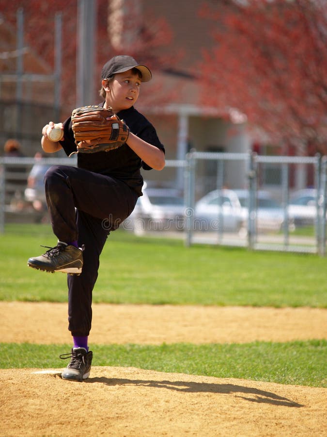 Little League Baseball Pitcher Stock Image - Image of sport, pastime ...