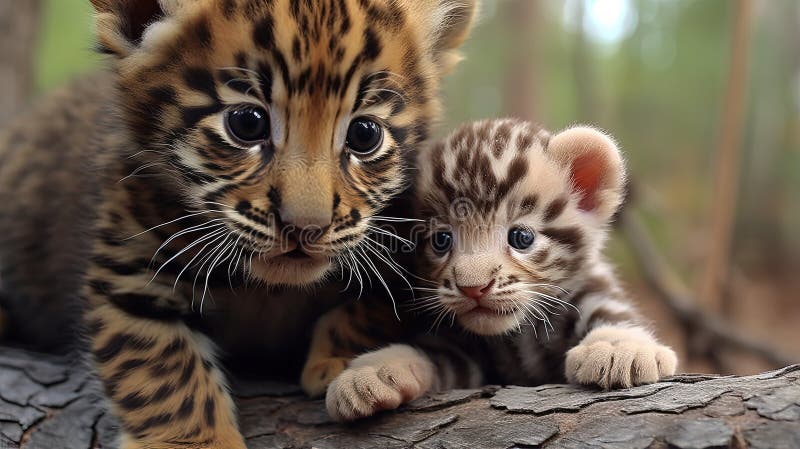 Little Leopard Cub Having Fun Stock Illustration - Illustration of ...