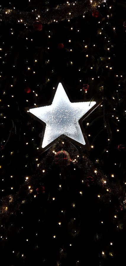 Little Lights and a Big White Star Stock Image - Image of white, font ...