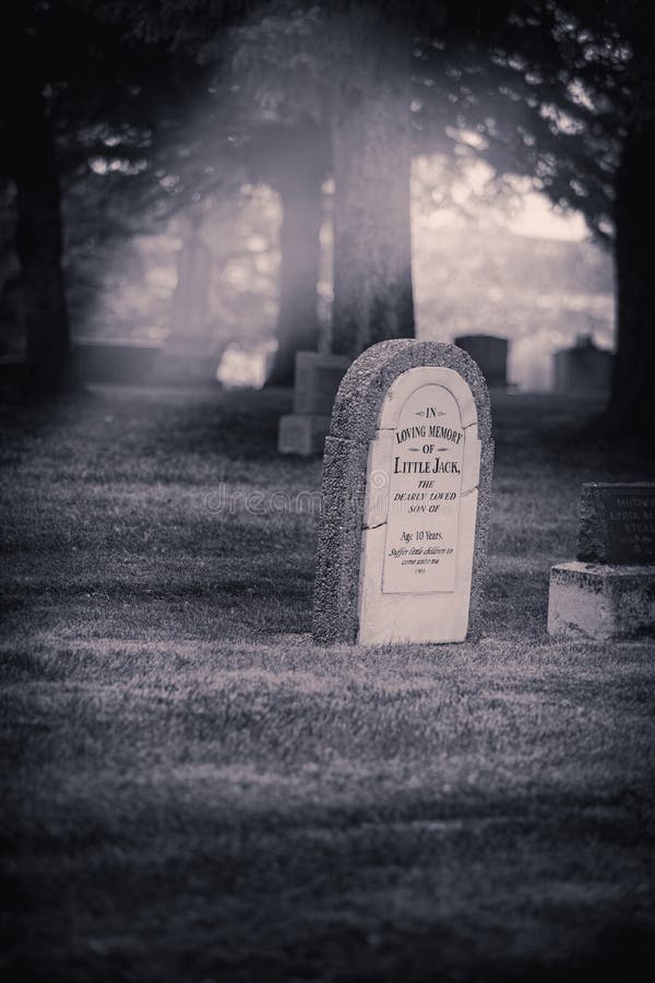 Little Lost Jack`s Grave editorial stock photo. Image of headstone ...