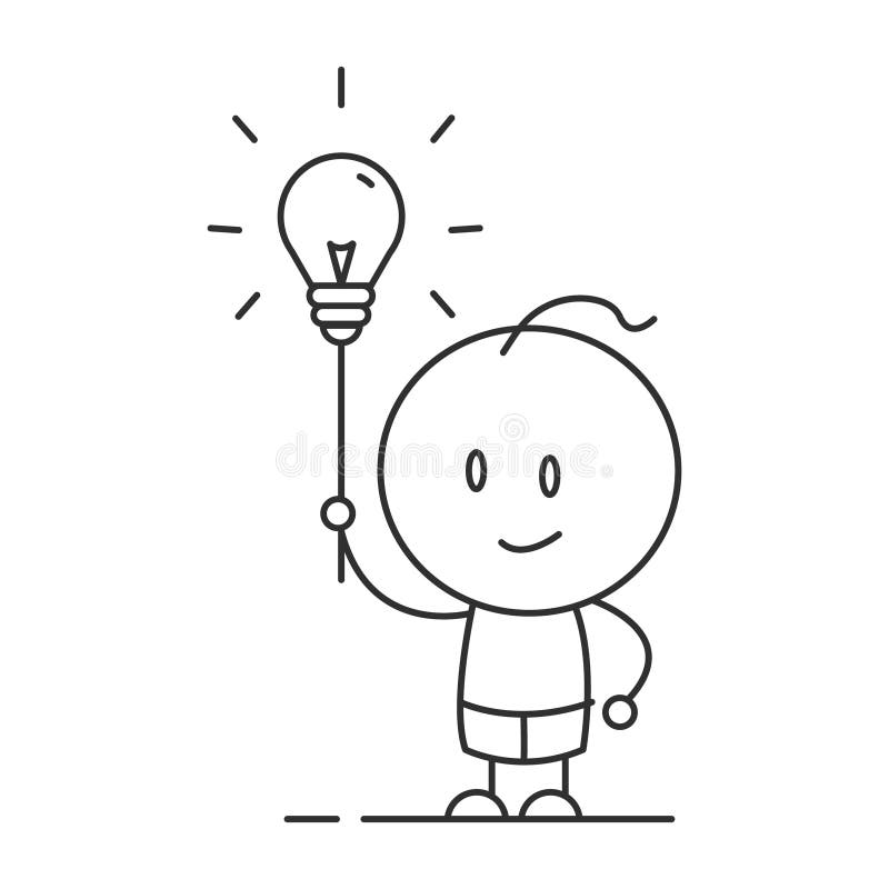 Little Character is Thinking Under Question Marks. Doubts and Questions ...