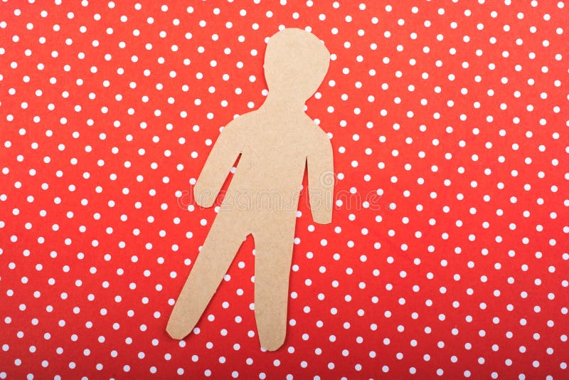 Little Man Figurine Cut Out Of Paper Stock Photo - Image of model ...