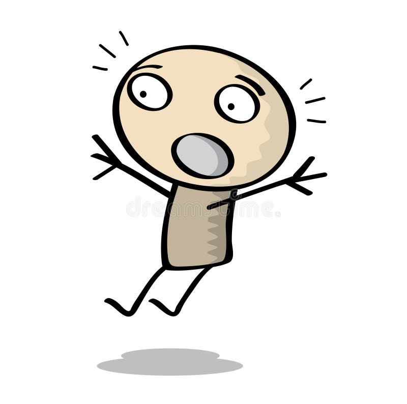 Little Man Shocked stock vector. Illustration of blog - 17283300