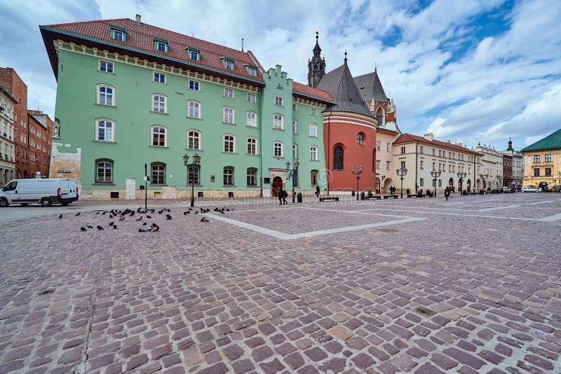 MALY RYNEK, Krakow stock image. Image of gothic, destination - 246895863