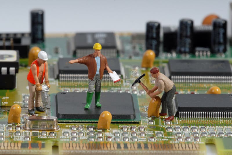 Engineers Fixing Computer stock photo. Image of business - 15914272