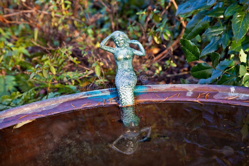 Little Mermaid Sitting on the Edge Stock Photo - Image of national ...