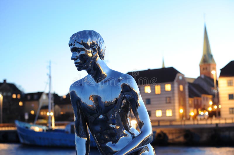 The Little Merman statue editorial image. Image of stainless - 66899100