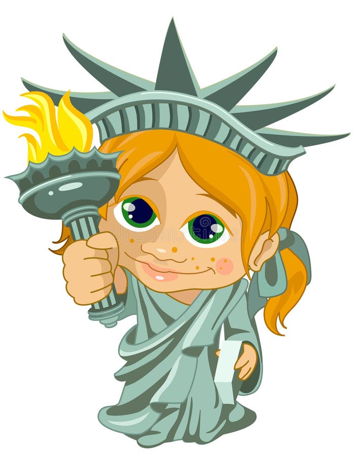 Little miss liberty stock illustration. Illustration of liberty - 2571289