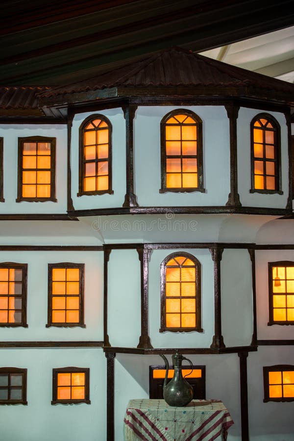Little Model of Example of Turkish Traditional Architecture Stock Photo ...