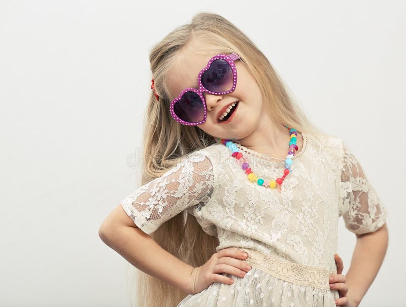 Little Model with Sunglasses . Stock Image - Image of people, smile ...