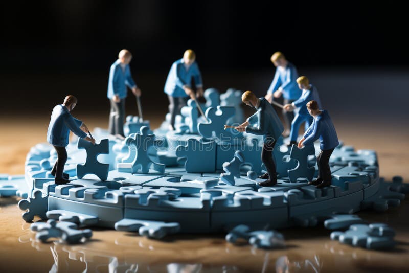 Little Model of Team Work Process Stock Photo - Image of colorful, idea ...