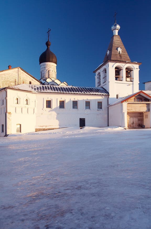 Little monastery in winter stock photo. Image of masonry - 6872778