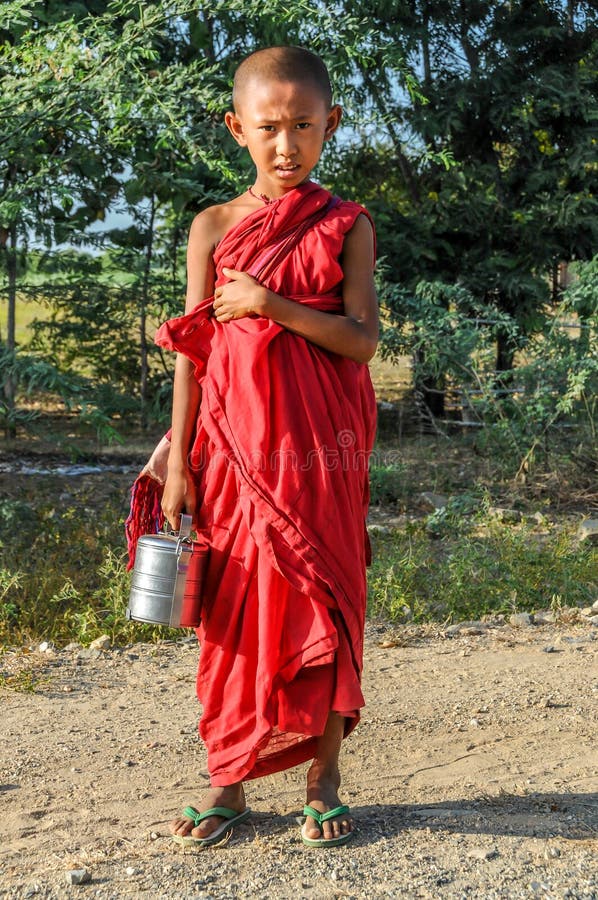 Little Monk Reading a Book Taken Editorial Image - Image of little ...