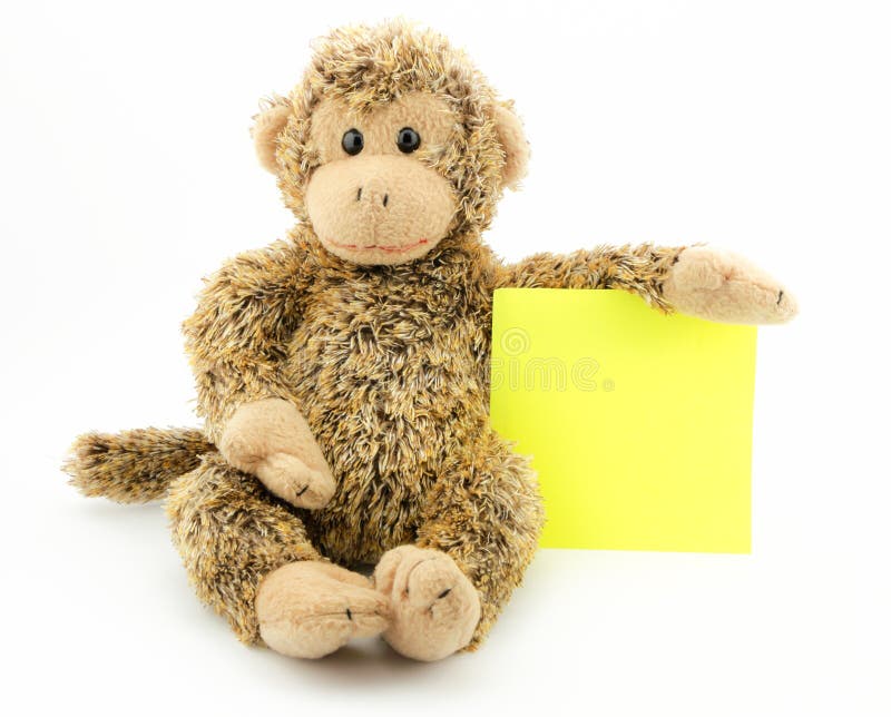 Little Monkey with Note Pad Stock Image - Image of monkey, clip: 31722723