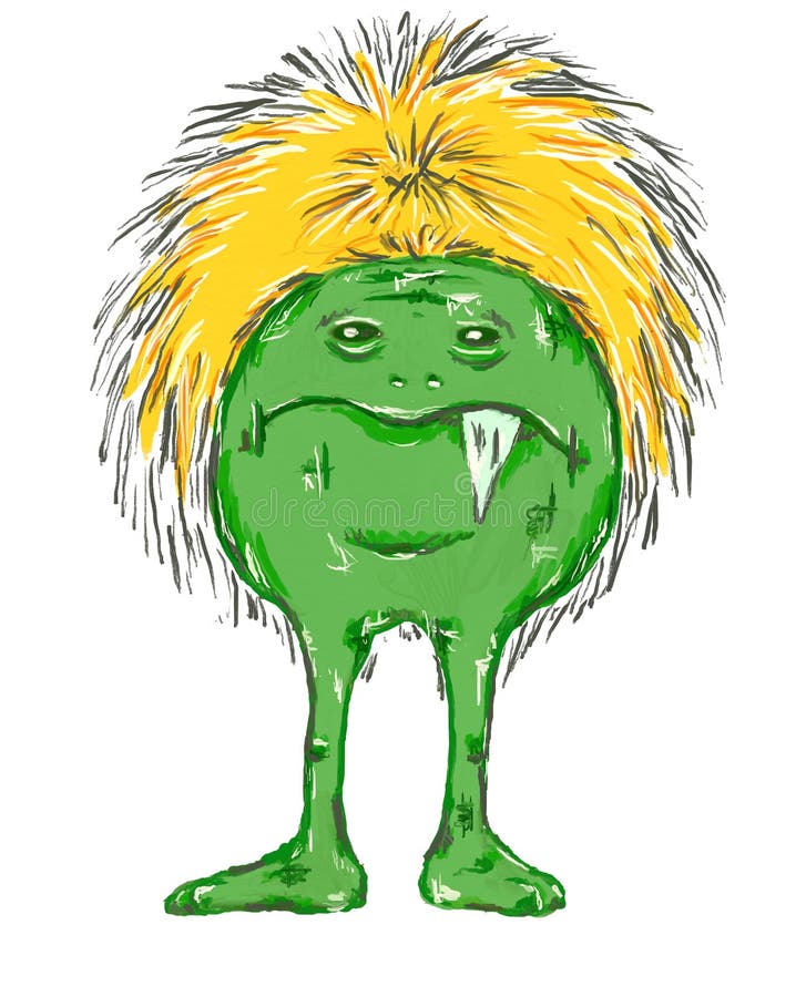 Grumpy Green Blob stock illustration. Illustration of monster - 22189570