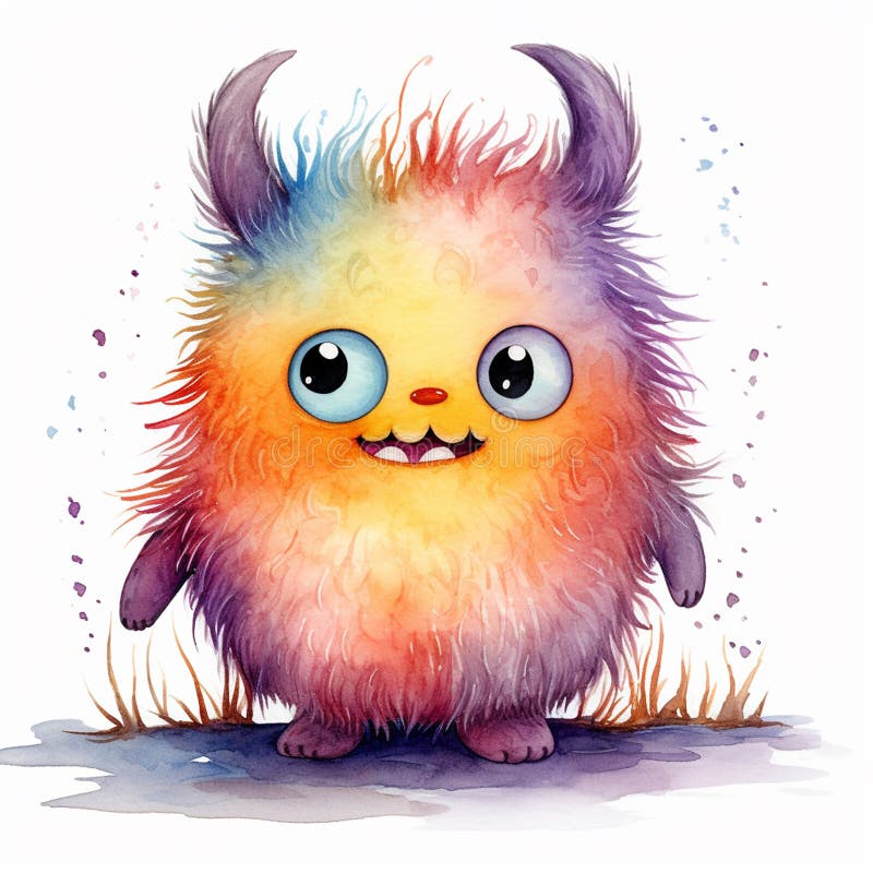Little Monster Snapshot Charming Fantasy Stock Illustration ...