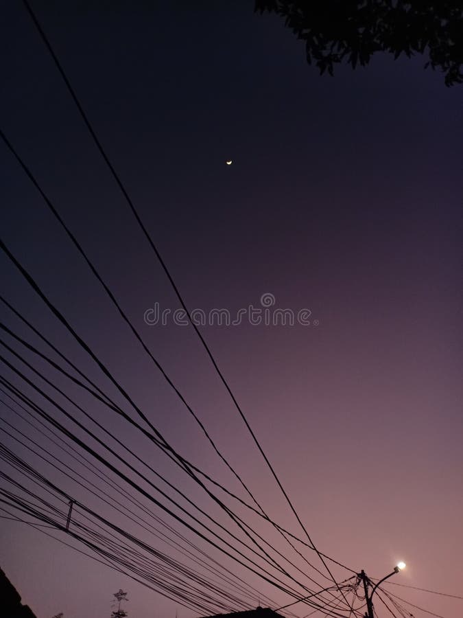 Little moon in the sky stock photo. Image of moon, little - 223333908