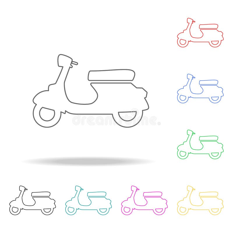 Motorcycle Icon. Detailed Set of Transport View from Above Icons ...