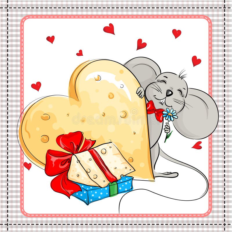 Love Cheese Mouse Stock Illustrations – 613 Love Cheese Mouse Stock ...