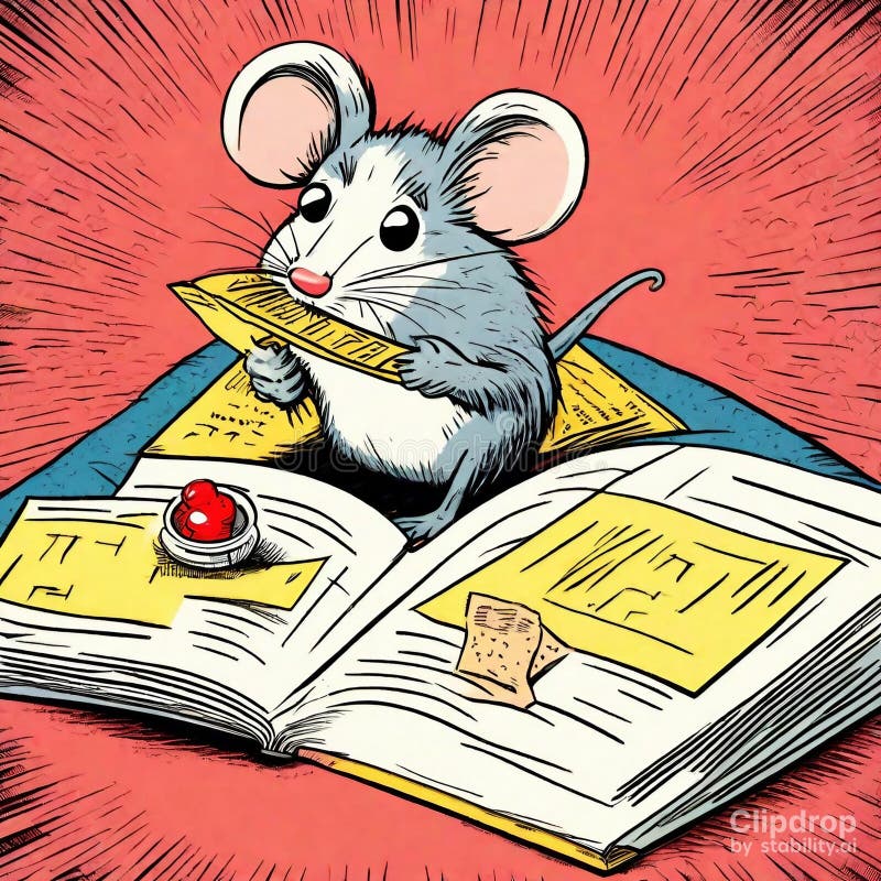 Book Eating Mouse Stock Illustrations – 136 Book Eating Mouse Stock ...
