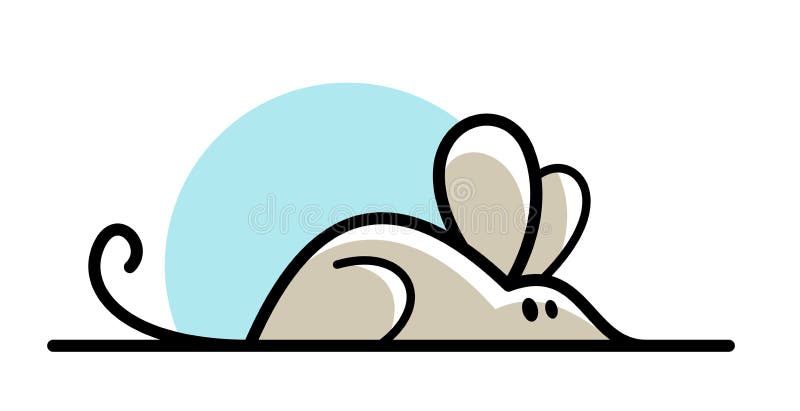Little Mouse Flat Style Cartoon Vector Illustration Isolated Stock ...