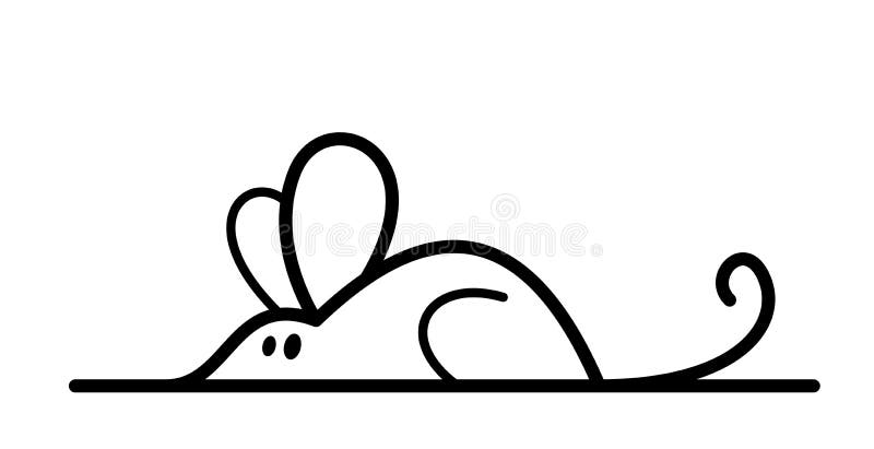 Little Mouse Flat Style Cartoon Vector Illustration Isolated . Stock ...