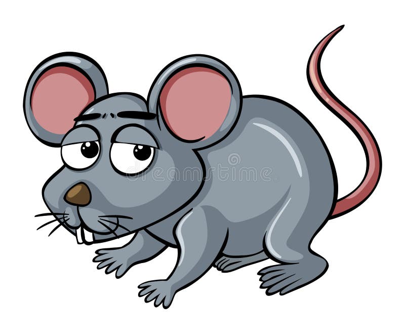Little mouse with sad face stock vector. Illustration of animal - 97675976