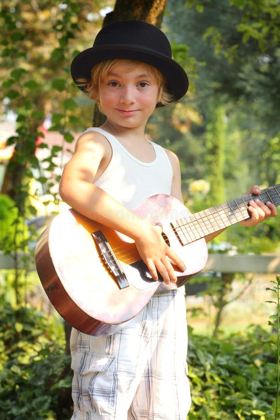 Little Music Maker stock image. Image of clothing, standing - 21205651