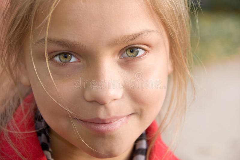 Little nice smiling girl stock photo. Image of closeup - 21838880