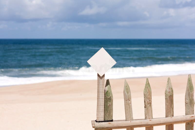 Little Notice Board on the Beach Stock Image - Image of white, notice ...