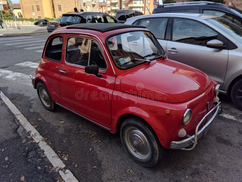 Little Old Red Car from the Past Editorial Image - Image of italia ...