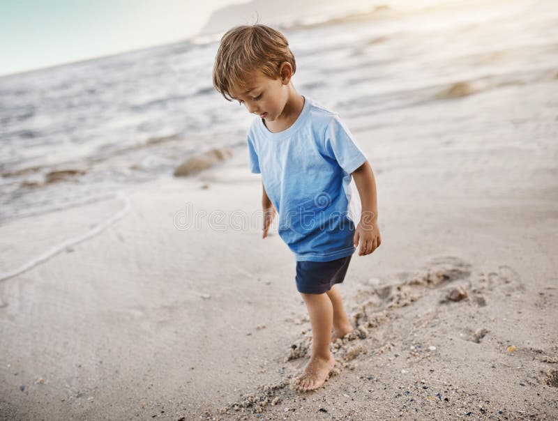 This Little One Loves Fun Under the Sun. an Adorable Little Boy at the ...