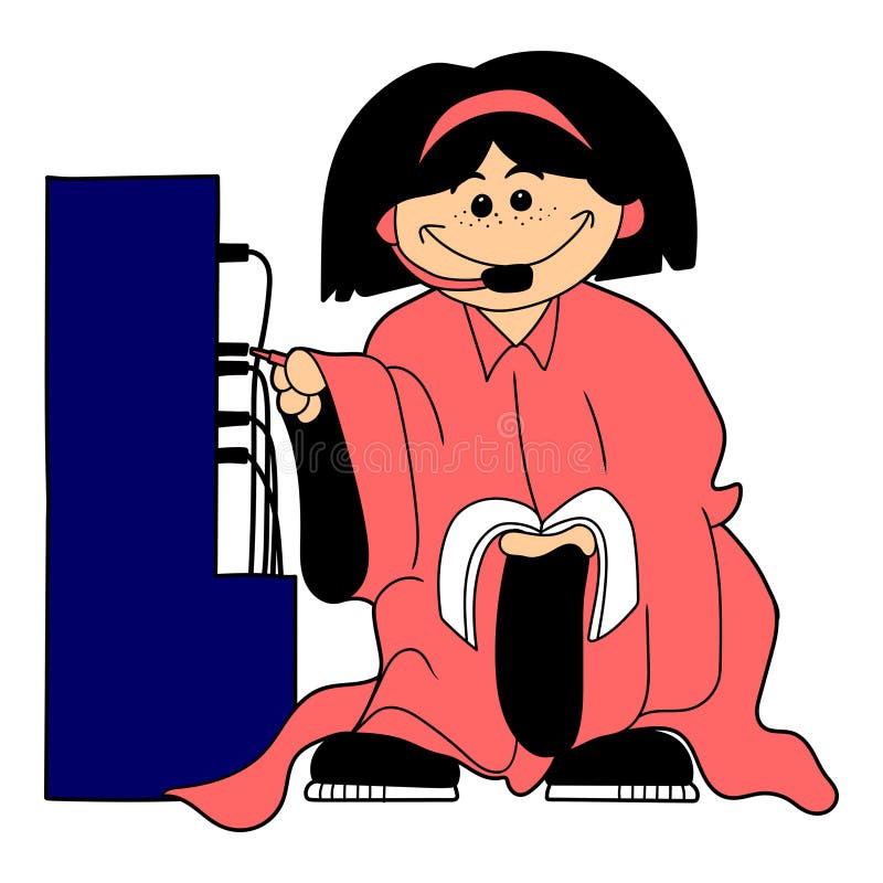 Little operator stock vector. Illustration of little - 273087748