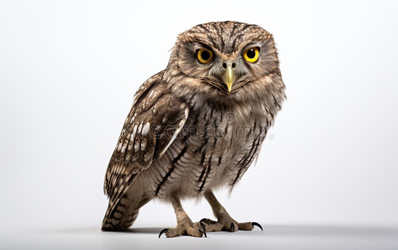 Little Owl on a Clear Background -Generative Ai Stock Illustration ...
