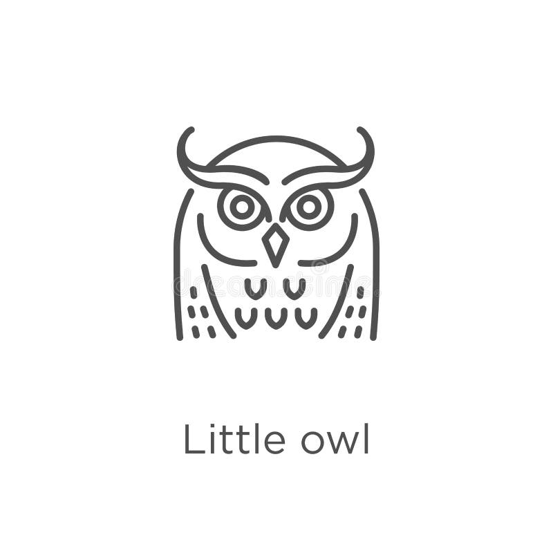 Little Owl Icon Vector from Owl Collection. Thin Line Little Owl ...