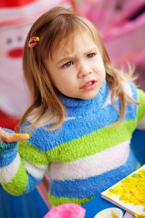 Little painter stock image. Image of expression, childhood - 10900043