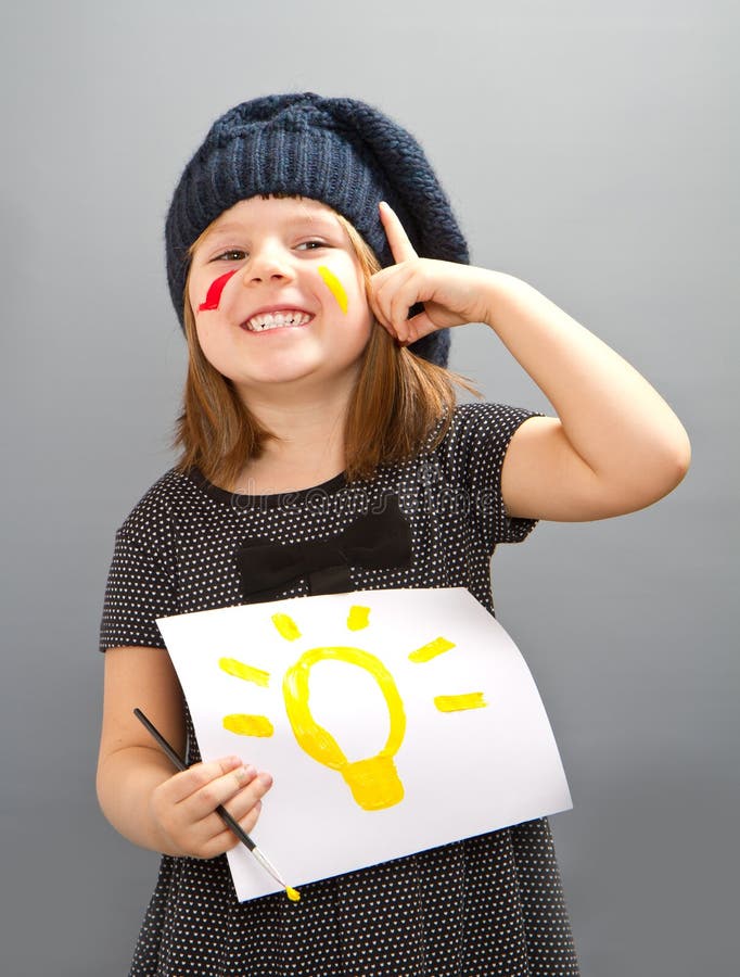 Little painter stock image. Image of young, painter, exploring - 1183659