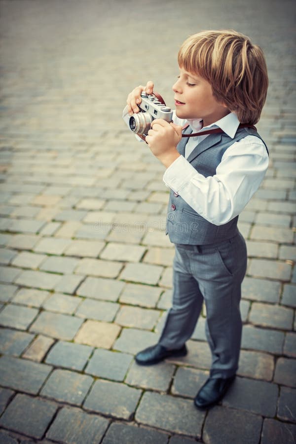 Little photographer stock photo. Image of suit, cute - 35997292