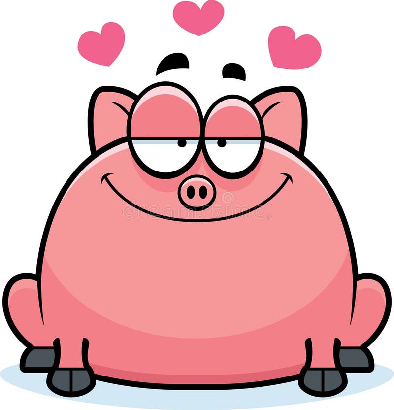 Little Pig in Love stock vector. Illustration of infatuated - 47054057