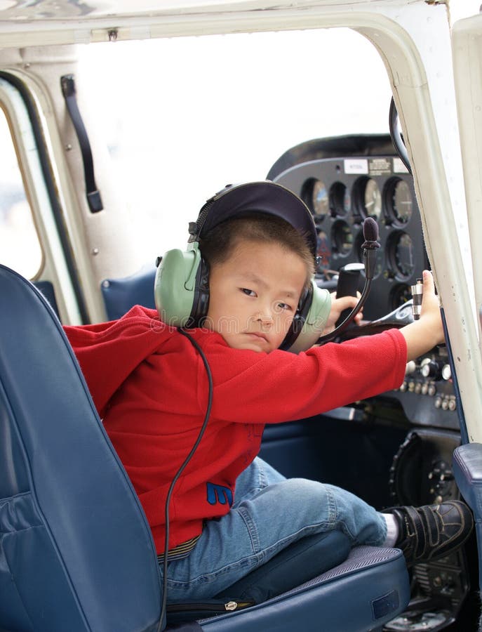 Little Pilot stock image. Image of flight, instruments - 12549167