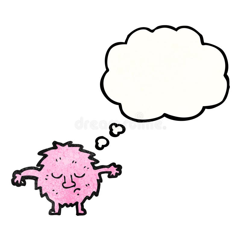 Little Pink Monster Cartoon Stock Vector - Illustration of drawn ...