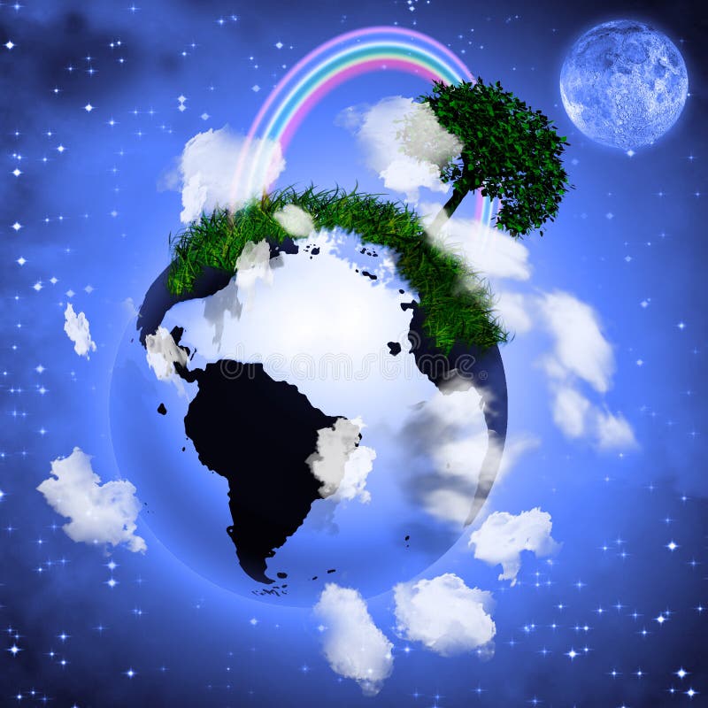 Little Planet stock illustration. Illustration of leaf - 13023514