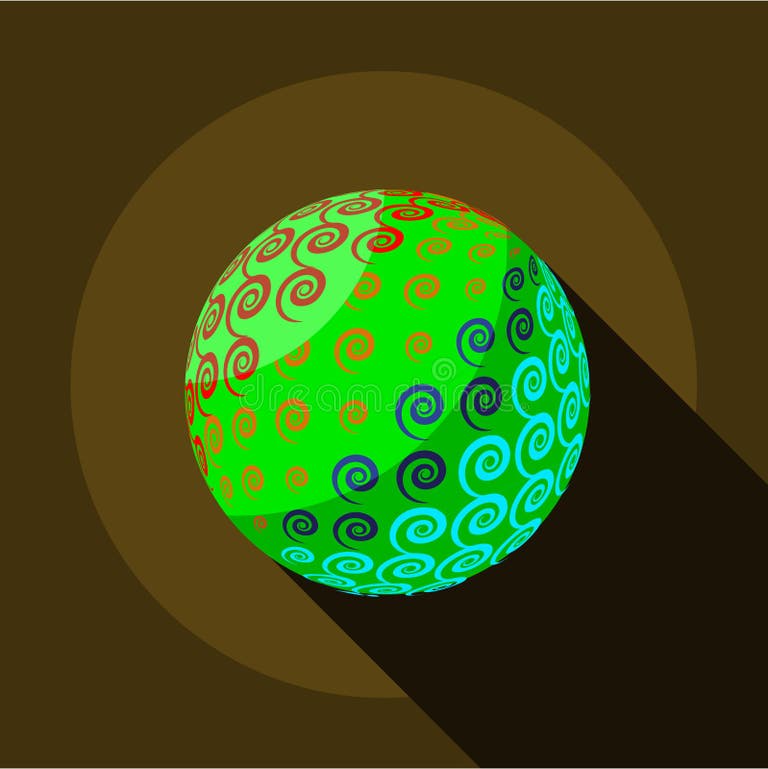 Little Planet Icon, Flat Style Stock Vector - Illustration of vector ...