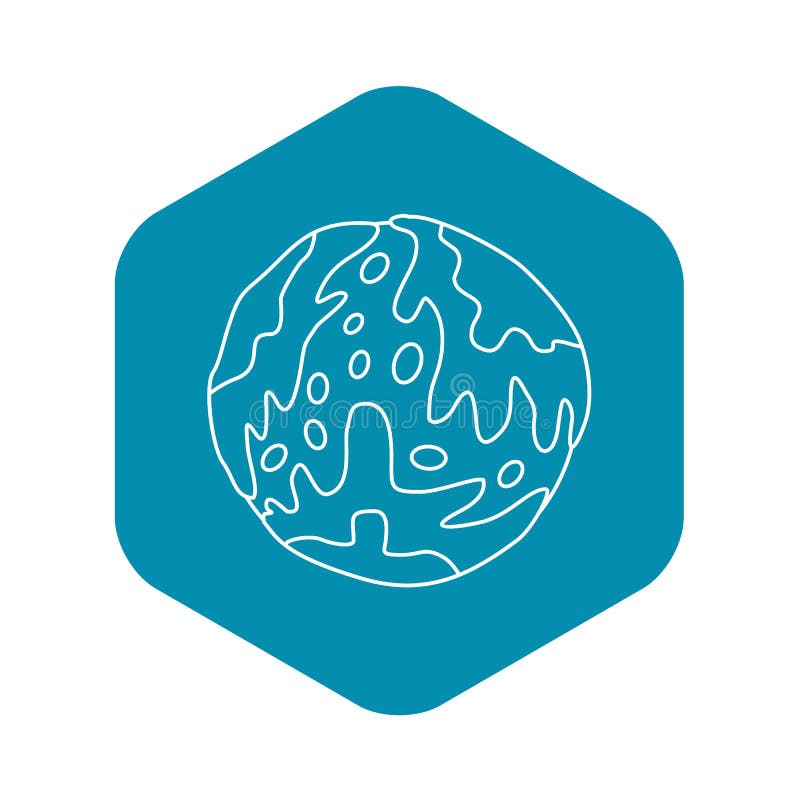 Little Planet Icon, Outline Style Stock Vector - Illustration of glob ...