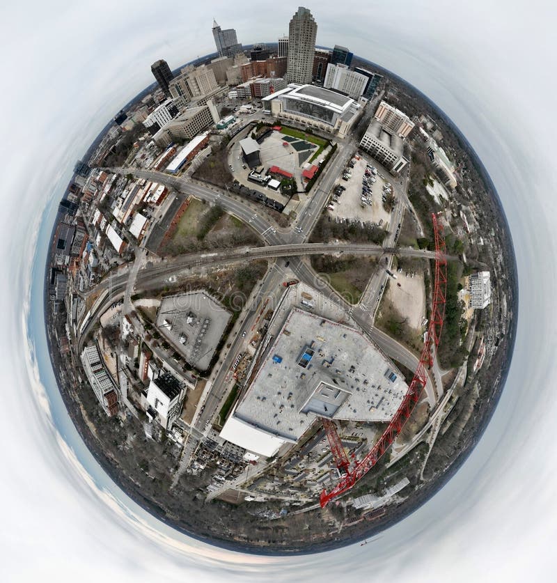 Little Planet Panoramic View of Raleigh, North Carolina Editorial ...