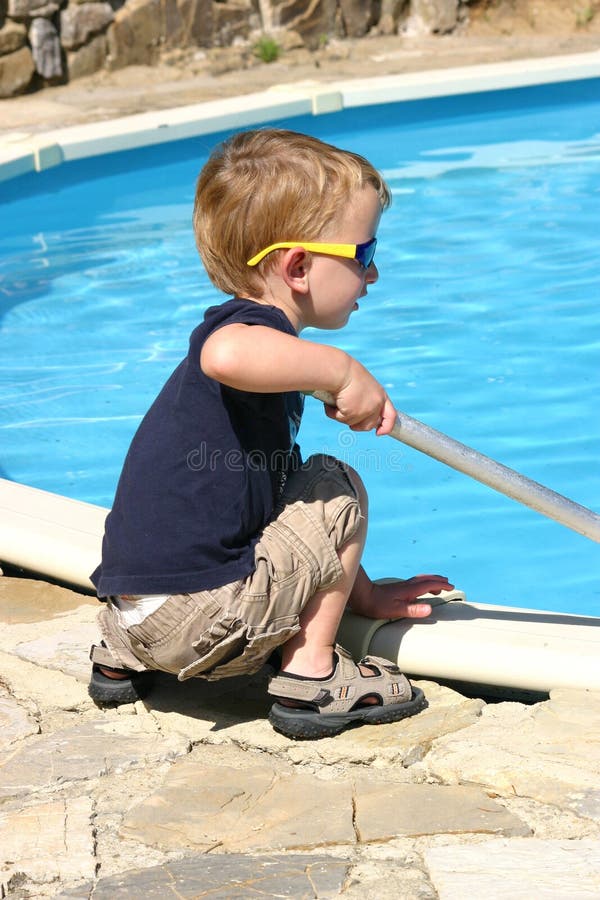 Little pool boy stock photo. Image of shades, child, sunny - 7521418