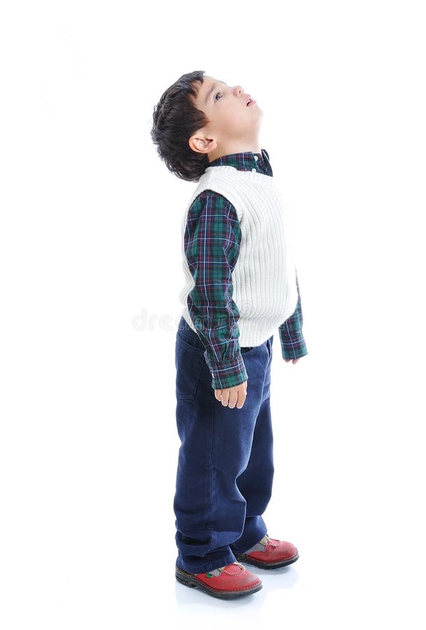 Little Positive Kid with Nice Clothes Stock Photo - Image of isolated ...