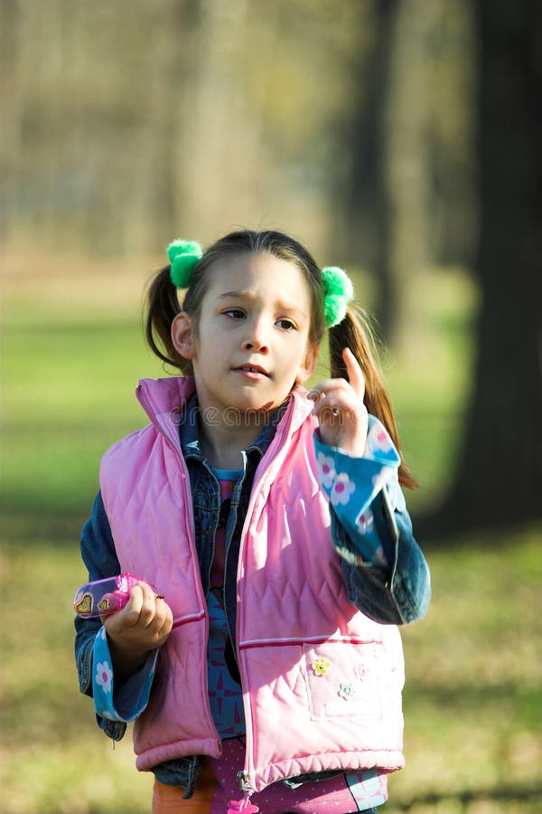 A little pretty child stock image. Image of female, recreation - 1684151