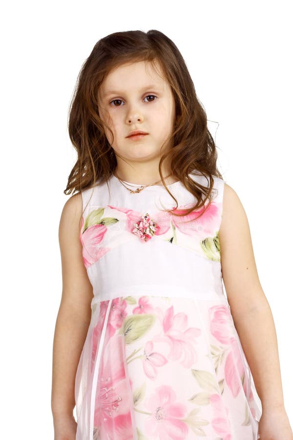 Pretty Little Girl Reading a Book on a Floor Stock Image - Image of ...